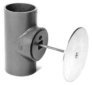 Zurn Wall Cleanout with No-Hub Outlet with Bronze Plug Blue - Z1446-3NH ...