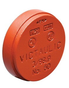 Victaulic FireLock™ Style 60 6 in. Grooved Painted Cap with 3/4 in. IPT ...