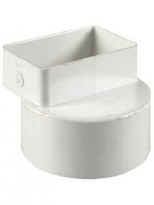 4 x 5 x 6 in. Reducing Offset PVC Downspout Adapter - TA466OFFWH - Ferguson