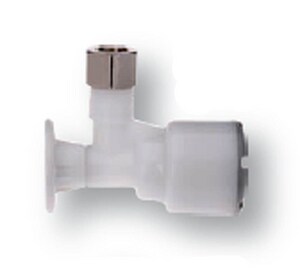 Accor Technology FlowTite® Pull Handle Angle Supply Stop Valve in White ...