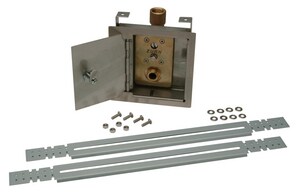 Zurn Z1350 Stainless Steel Encased Narrow Wall Hydrant with Mounting ...